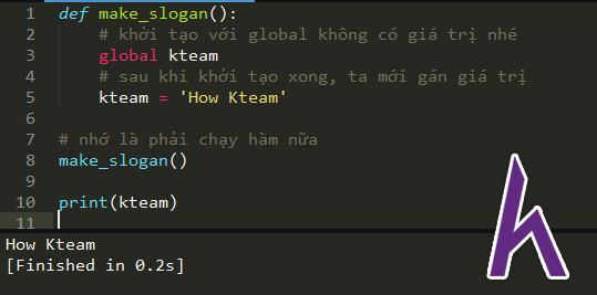 Kiểu dữ liệu Function trong Python Biến locals và globals How Kteam